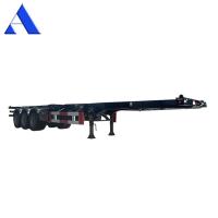 China Truck Trailer 40ft Steel Shipping Container Semi Trailer 3 Axles Skeleton Frame Transportation Chassis for Cargo Loading for sale