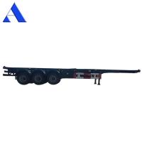 China Truck Trailer 40ft Steel Shipping Container Semi Trailer 3 Axles Skeleton Frame Transportation Chassis for Cargo Loading for sale
