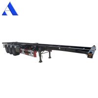 China Truck Trailer 40ft Steel Shipping Container Semi Trailer 3 Axles Skeleton Frame Transportation Chassis for Cargo Loading for sale