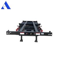 China Truck Trailer 40ft Steel Shipping Container Semi Trailer 3 Axles Skeleton Frame Transportation Chassis for Cargo Loading for sale
