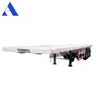 China Twist Locks 4 Sets/12 Sets 3 Axles Heavy Duty Steel Shipping Container Flatbed Frame Semi Trailers for Transportation for sale
