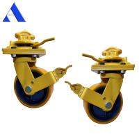 China Grey 4pcs per kit 8 Inch Single Wheel Universal Brake Wheel 3T 5T ISO Shipping Container Castor Wheels for in House for sale