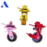 China Grey 4pcs per kit 8 Inch Single Wheel Universal Brake Wheel 3T 5T ISO Shipping Container Castor Wheels for in House for sale
