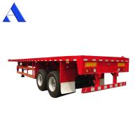 China Twist Locks 4 Sets/12 Sets 3 Axles Heavy Duty Steel Shipping Container Flatbed Frame Semi Trailers for Transportation for sale