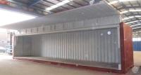 China 40 Foot Wing Flying Open Side Door Shipping Container with Electric Hydraulic Cylinder CSC Plate and 76.4 CBM Capacity for sale