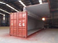 China 40 Foot Wing Flying Open Side Door Shipping Container with Electric Hydraulic Cylinder CSC Plate and 76.4 CBM Capacity for sale