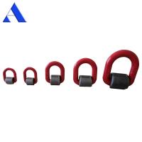 China Trailer Locks Container Lashing Materials 1.2T 2T 5.3T 8T 15T Metal D Ring with Welded Clamp for sale