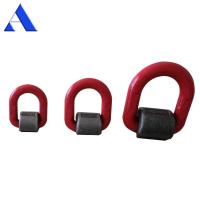 China Trailer Locks Container Lashing Materials 1.2T 2T 5.3T 8T 15T Metal D Ring with Welded Clamp for sale