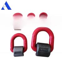 China Trailer Locks Container Lashing Materials 1.2T 2T 5.3T 8T 15T Metal D Ring with Welded Clamp for sale