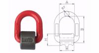 China Trailer Locks Container Lashing Materials 1.2T 2T 5.3T 8T 15T Metal D Ring with Welded Clamp for sale