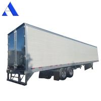 China Semi-Trailer Truck 2 Axles 8 Wheels 40ft 48ft 53ft Flatbed 12R22.5 Tyre Insulated Van Reefer Steel Iron Material TS16949 Certificate for sale