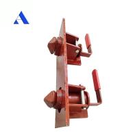 China Semi Trailer Double Container Trailer Twistlock Twist Lock Front Pin Lock Trailer Parts Red and Black for sale