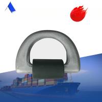 China 500KN M.B.L GL CCS Approved 50T Forged Container Lashing D Ring with Clamp for sale