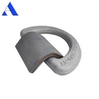 China 500KN M.B.L GL CCS Approved 50T Forged Container Lashing D Ring with Clamp for sale