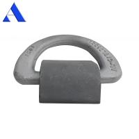 China 500KN M.B.L GL CCS Approved 50T Forged Container Lashing D Ring with Clamp for sale