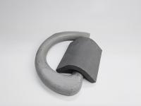 China 500KN M.B.L GL CCS Approved 50T Forged Container Lashing D Ring with Clamp for sale