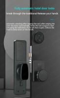 China Full Automatic Keyless Smart Hotel Door Locks RFID Card NFC Access Frosted Silver for sale