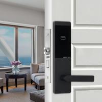 China TT Lock Smart Hotel Digital Door Lock Aluminium Alloy RFID Card Mechanical Key Access for sale