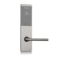 China Silver Smart Hotel Room Door Lock Swiping Card Software Bluetooth Optional for sale