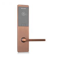China Half Auto Hotel Smart Locks Brushed Zinc Alloy RFID Card Swipe Access Door Lock for sale