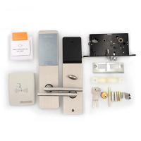 China Silver Smart Hotel Room Door Lock Swiping Card Software Bluetooth Optional for sale