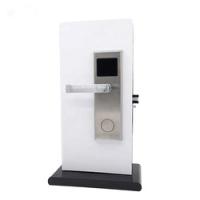 China Brushed Stainless Steel Half Automatic Handle Door Lock Smart RFID Card Hotel Management Software TT Lock Optional for sale
