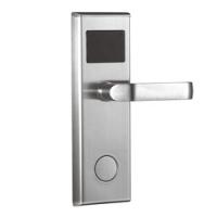 China Brushed Stainless Steel Half Automatic Handle Door Lock Smart RFID Card Hotel Management Software TT Lock Optional for sale