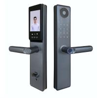 China Fingerprint Smart Front Door Locks With Peephole Camera Anti Peep Tuya Remote Control for sale