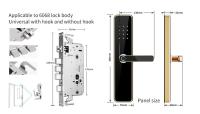 China SUS 304 Stainless Steel Front Door Lock Biometric Code Card Key Access for sale