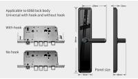 China TTLock Smart Front Door Locks With Handle Anti Peep IC Card Fingerprint Password for sale