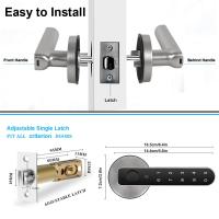 China Tuya Remote Smart Fingerprint Password Door Lock Black Aluminium Alloy For Apartment for sale