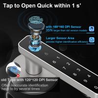 China Intelligent Biometric Smart Code Door Lock TTLock App Semi Auto Handle Lock for sale