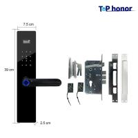 China Tuya App Front Door Smart Lock With Handle Fingerprint IC Card Password Access for sale