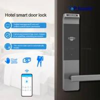 China Smart Hotel Swipe Card Door Locks RFID Card Stainless Steel Mortise Door Lock for sale