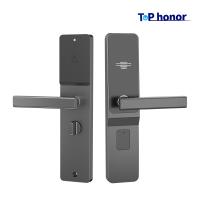China RFID Card Hotel Smart Door Lock Digital Semiauto Handle Door Lock Baking Vanish Aluminium Alloy Apartment Room Lock for sale