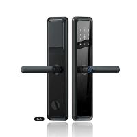 China TTLock Smart Front Door Locks With Handle Anti Peep IC Card Fingerprint Password for sale