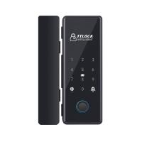 China Digital Smart Glass Door Lock TTLock Fingerprint Electronic Password IC Card Access for sale