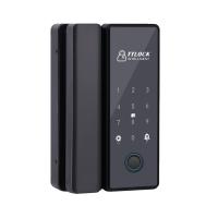 China Digital Smart Glass Door Lock TTLock Fingerprint Electronic Password IC Card Access for sale