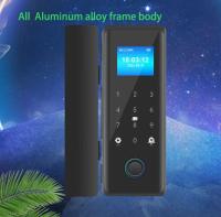China Office Digital Smart Glass Door Lock TFT Screen Biometric Password IC Card Access for sale
