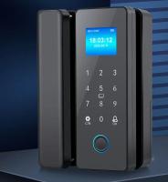 China Glass Door Smart Fingerprint Door Lock Biometric Unlock Full Automatic Tuya Lock for sale