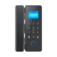 China Glass Door Smart Fingerprint Door Lock Biometric Unlock Full Automatic Tuya Lock for sale