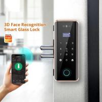 China Digital Automatic Face Recognition Door Lock Tuya Fingerprint Password IC Card Access for sale