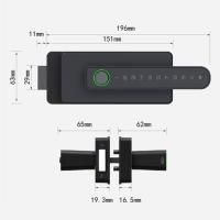 China Office Tuya Wireless Control Smart Glass Door Lock Fingerprint IC Card Access for sale