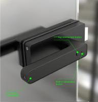China Office Tuya Wireless Control Smart Glass Door Lock Fingerprint IC Card Access for sale
