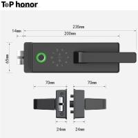 China Tuya Glass Door Lock High Security Smart Lock Biometric Digital Code Card Unlock Security Office Door Lock for sale