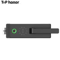China Digital Tuya Handle Smart Glass Door Lock Aluminium Alloy Fingerprint IC Card Access for sale