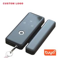 China Office Smart Tuya Glass Door Lock WiFi Wireless Control Biometric Recognition Unlock for sale