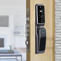 China Digital Facial Recognition Automatic Front Door Lock Anti Peep Password Smart Lock for sale