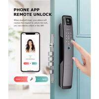 China Peephole Camera Smart Face Recognition Door Lock Tuya Password Fingerprint Card for sale