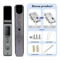 China Tuya Fingerprint Biometric Face Recognition Door Lock Smart Password Card Key Access for sale